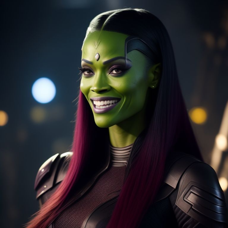 Gamora Zoe Saldana Hair