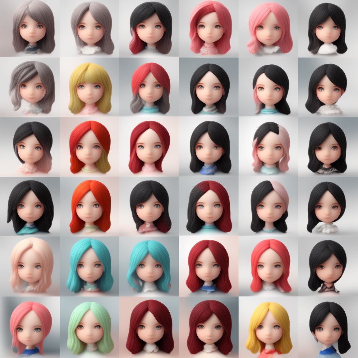 MShare: Girl avatar icon set
