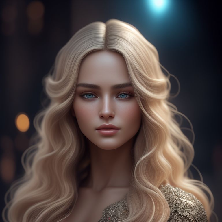 dopey-fly83: Color photo of a beautiful woman, Long blonde hair ...