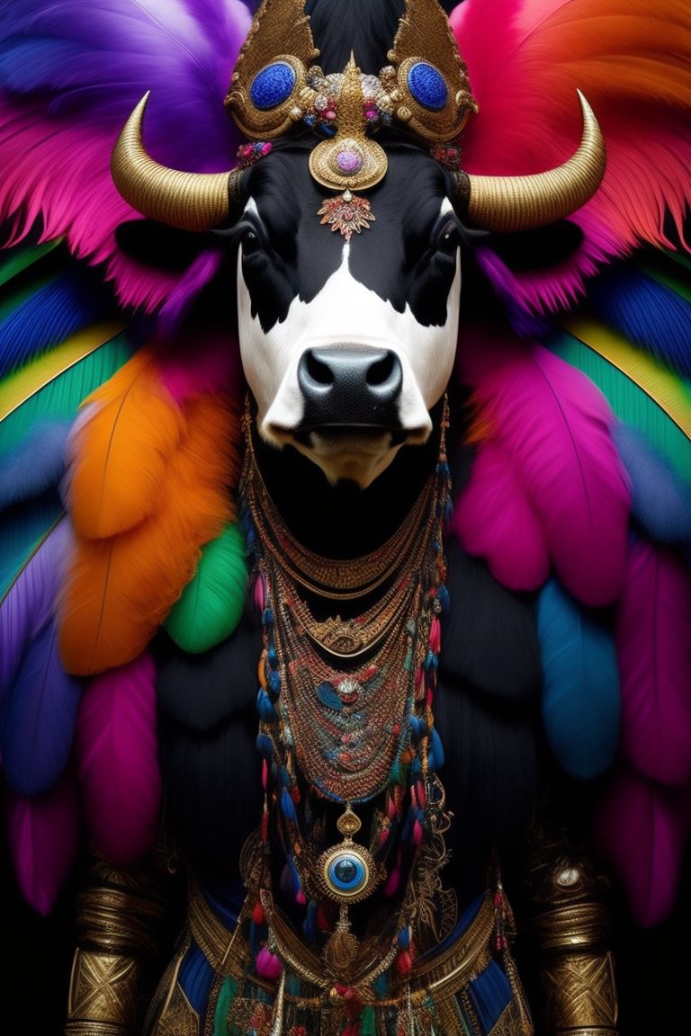 bumpy-gnat467: "An extravagant Cow, standing upright, singing. A Bull ...