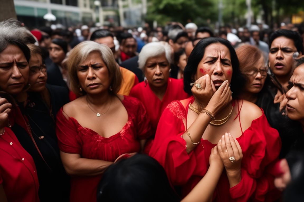 Crowd Of People Crying