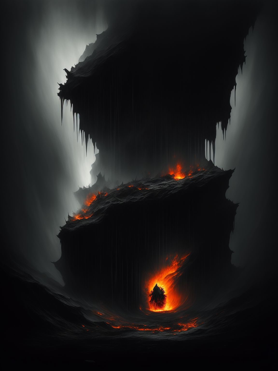 lean-cobra824: Ghostface in flames on black background