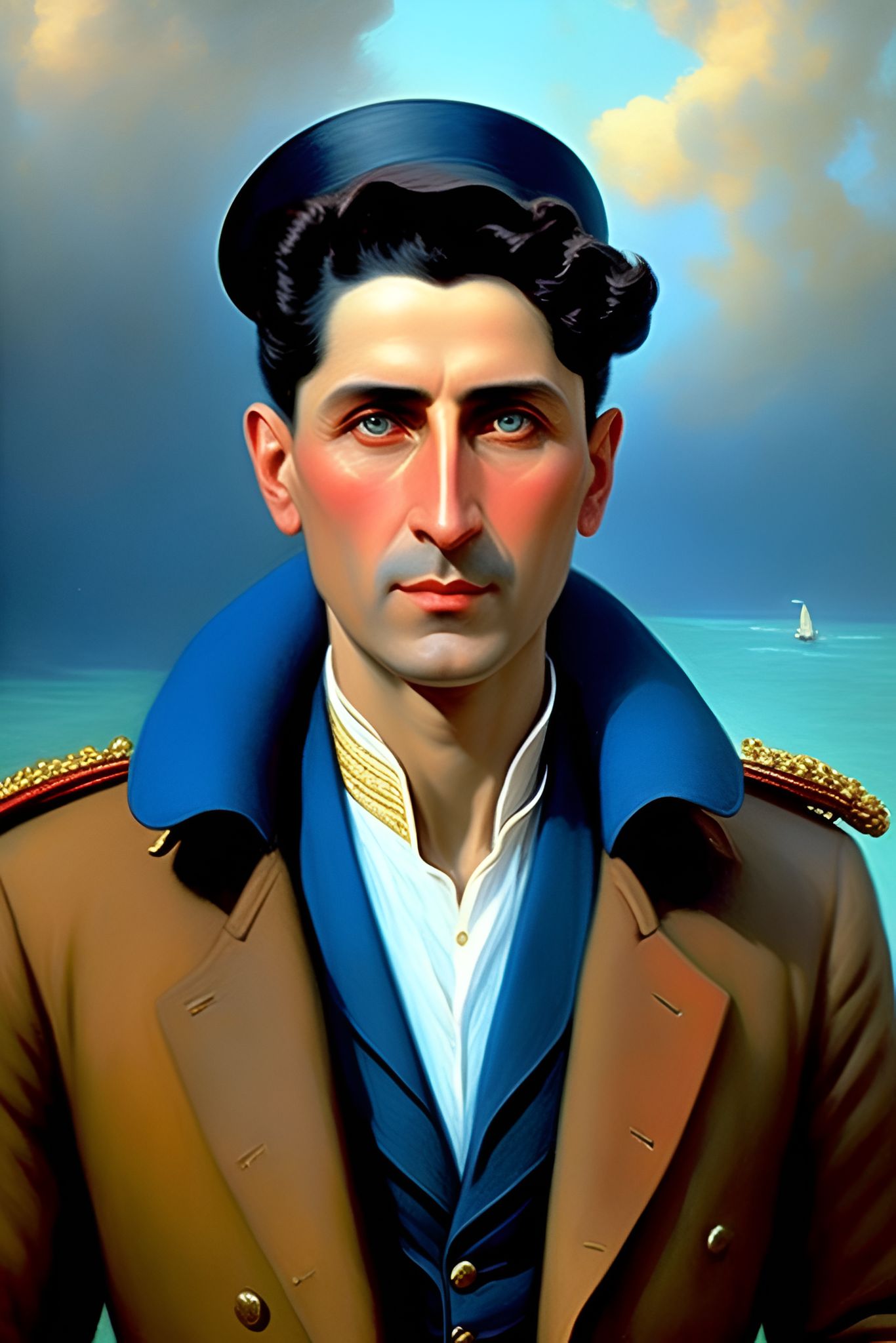 bouncy-mule791: Corneliu Zelea Codreanu in the art style of Viktor ...