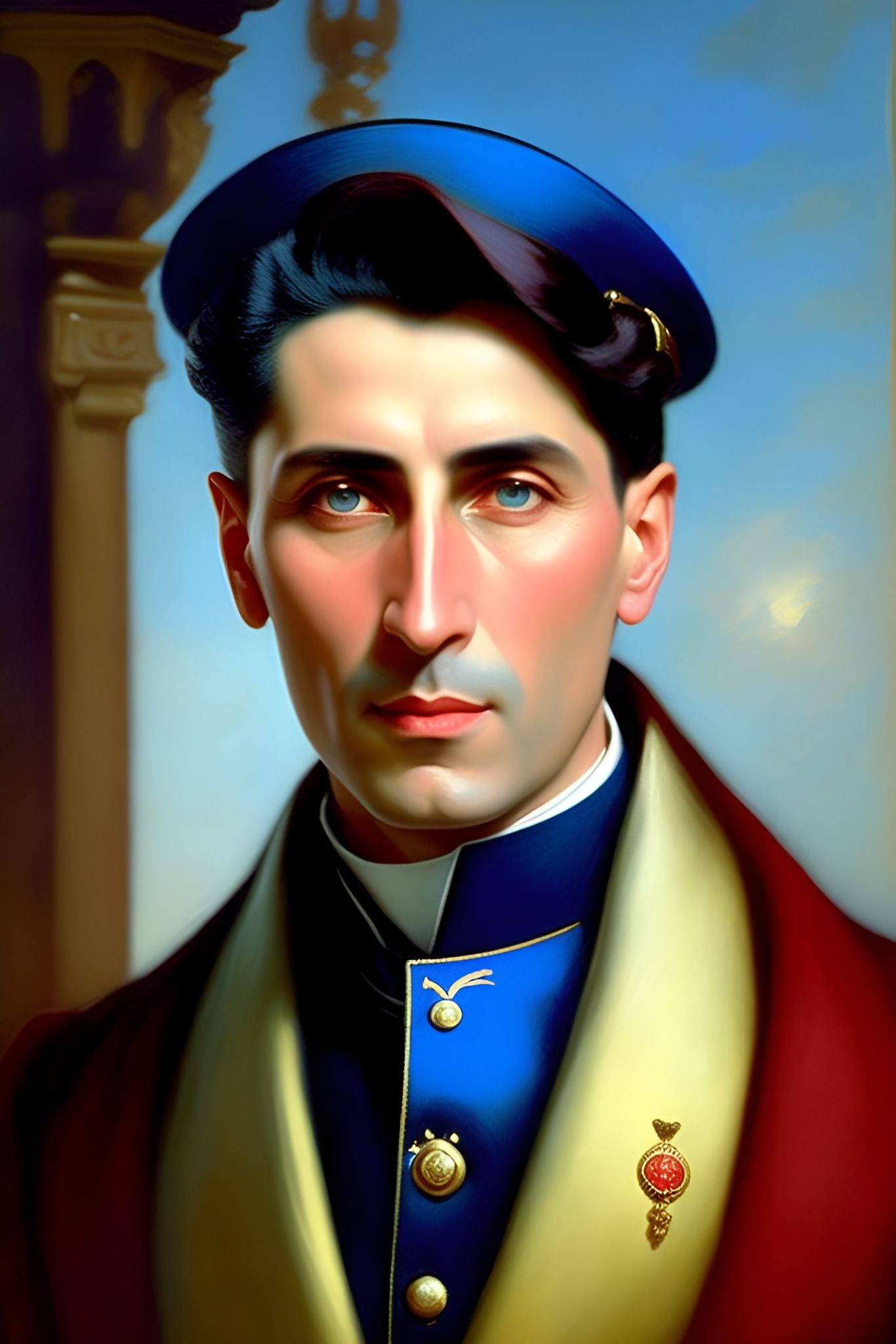 bouncy-mule791: Corneliu Zelea Codreanu in the art style of Viktor ...