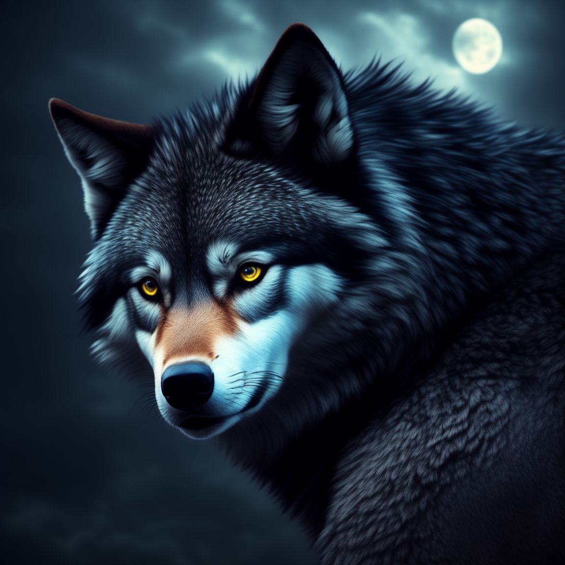 Angry Wolf Front View