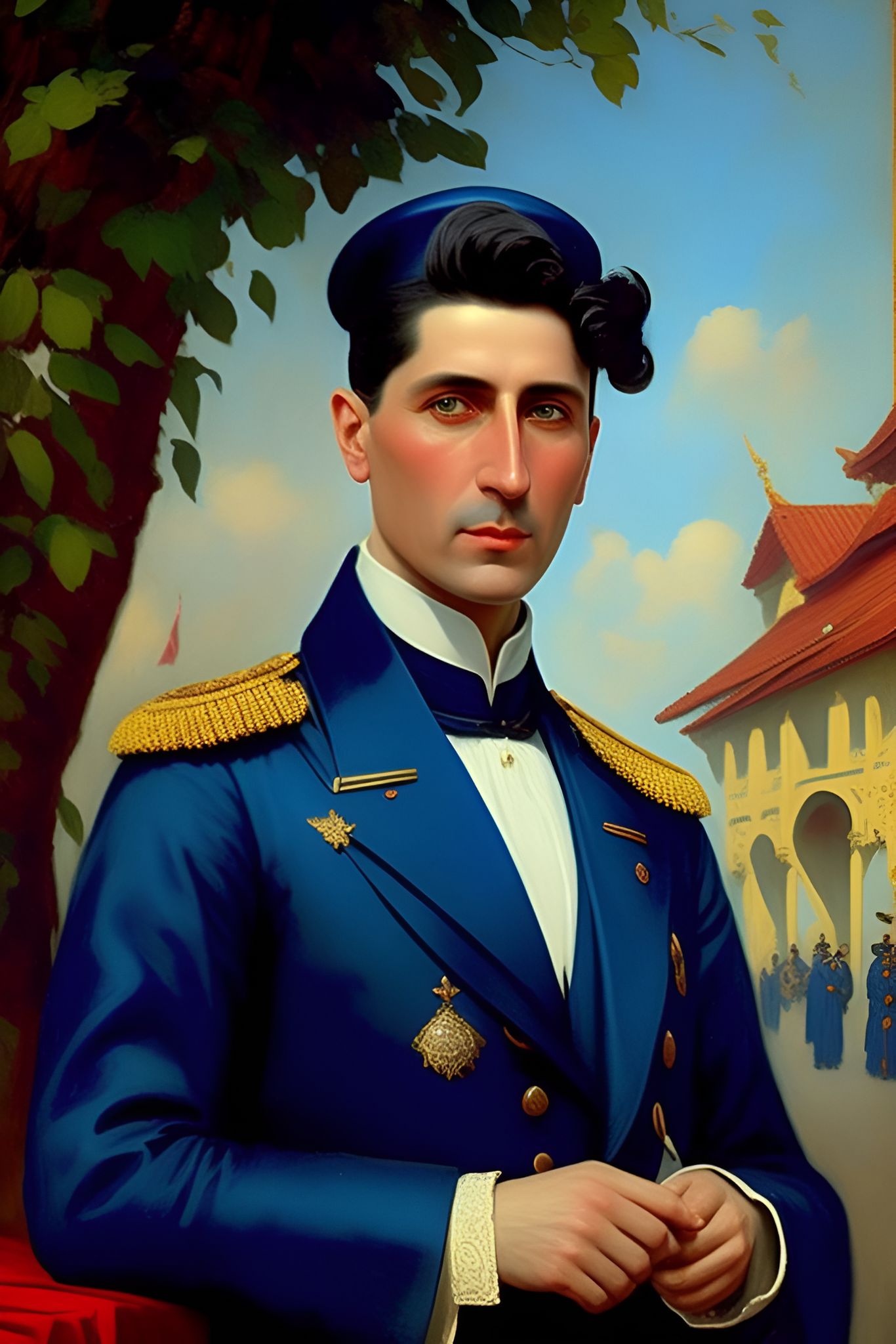 bouncy-mule791: Corneliu Zelea Codreanu in the art style of Viktor ...