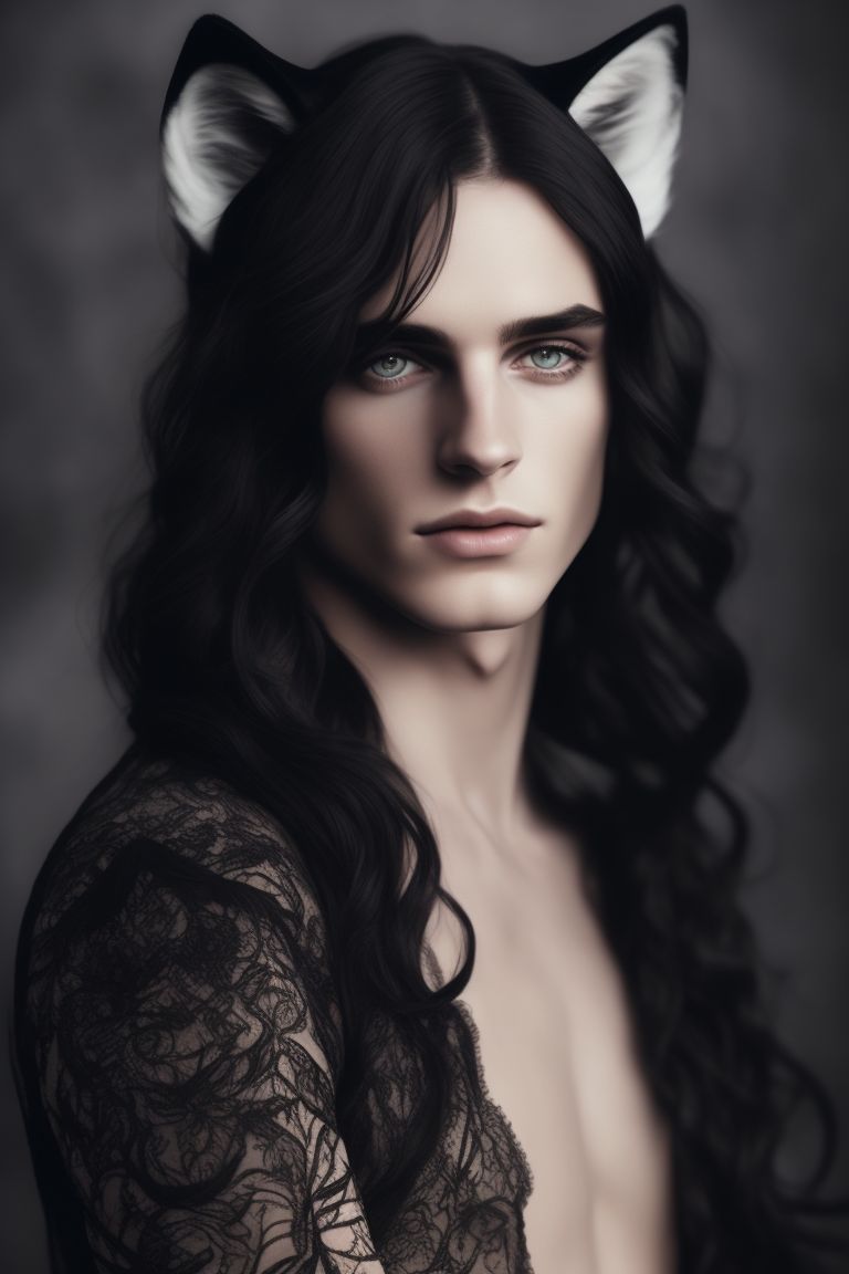 Desna: young man. fox ears. Red hair. green eyes. Kitsune, fox ears ...