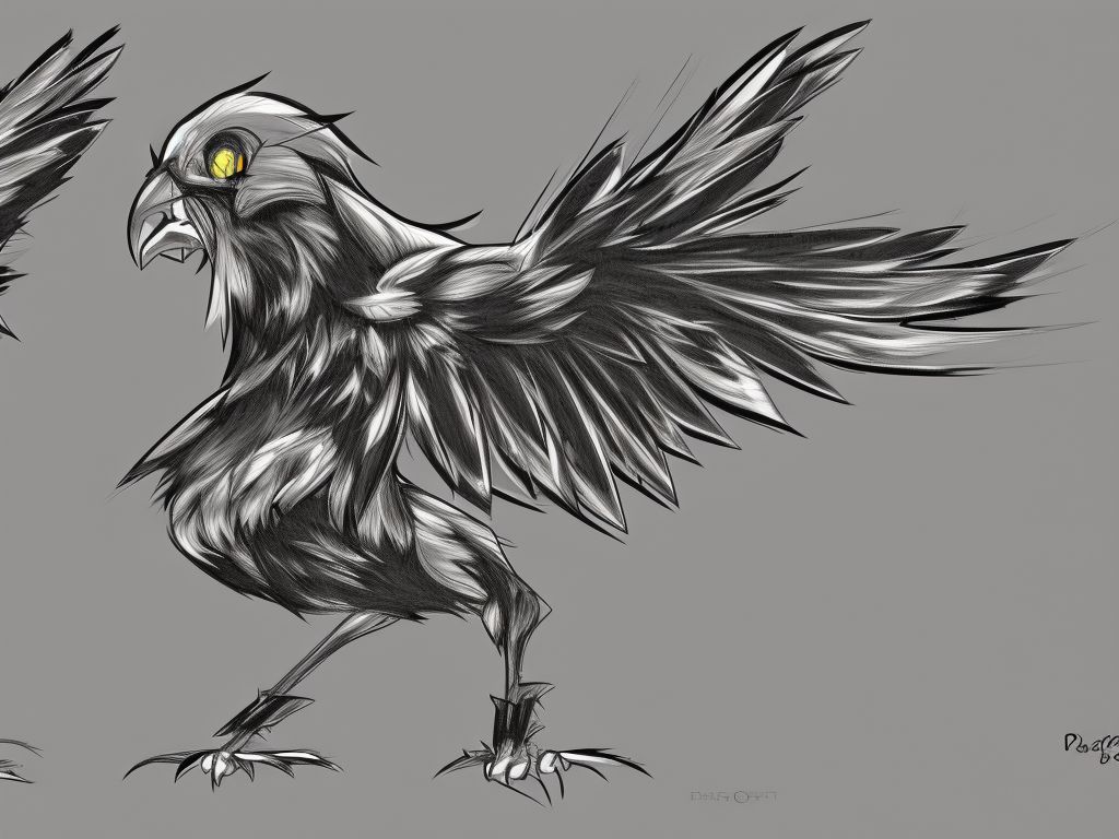 Bird Drawing Front View