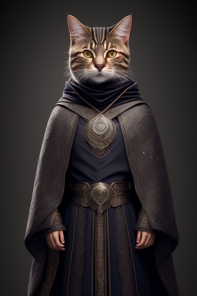 SuperHumanEpoch: Subject: a tabby cat wizard, anatomically correct.