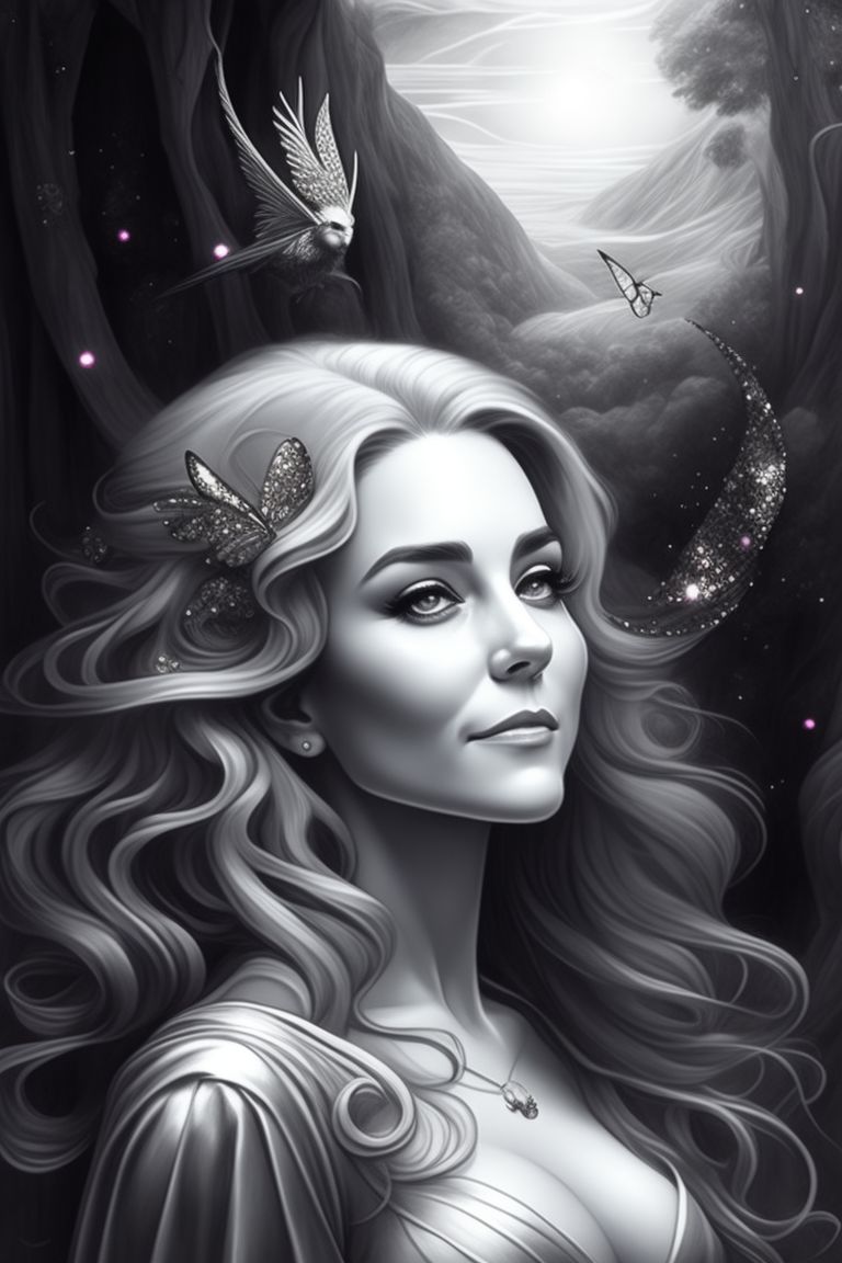 Jaya_Hess: Kate Middleton, Fantasy, digital art, Fantasy, glitter ...