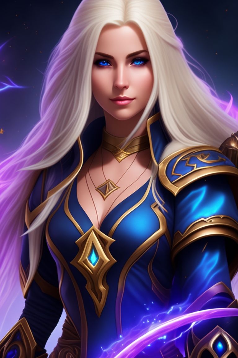 Jaina Blonde Female Mage Arcane Magic World Of Warcraft Jaina