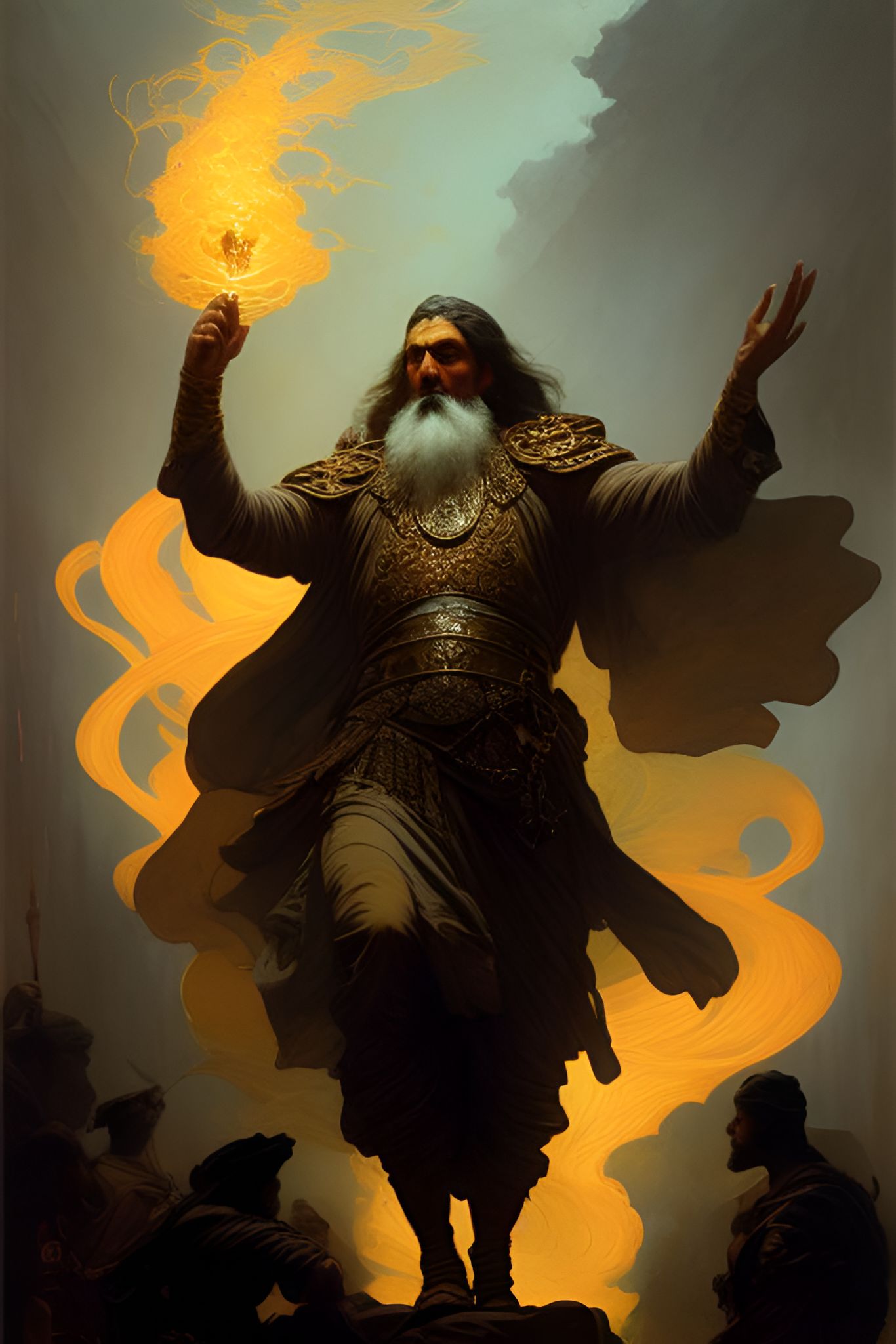 Osneysjc: God strength, Greek god, fire of hands is ((with arms half ...