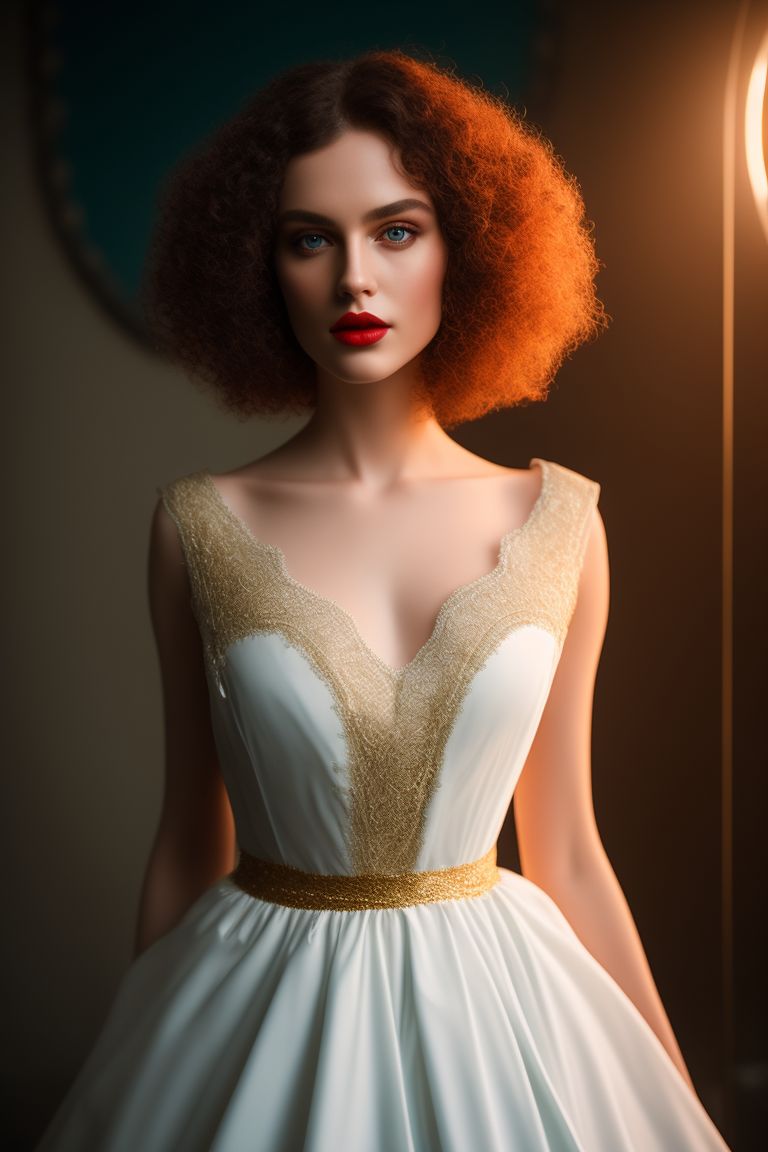 smug-deer616: Portrait, Full body, young woman, oval face, pale skin ...