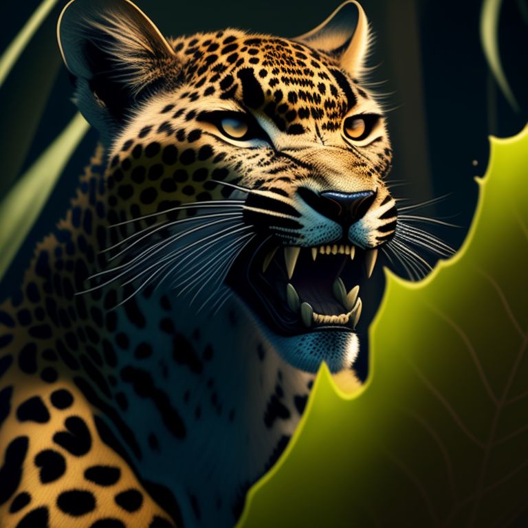 Angry Leopard Face