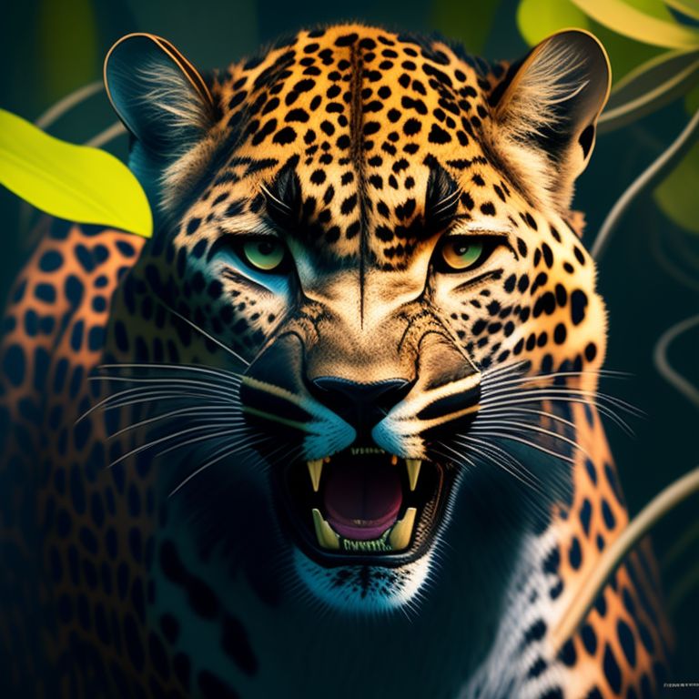 Angry Leopard Face