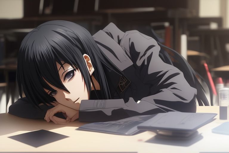 Sleepy Anime Character
