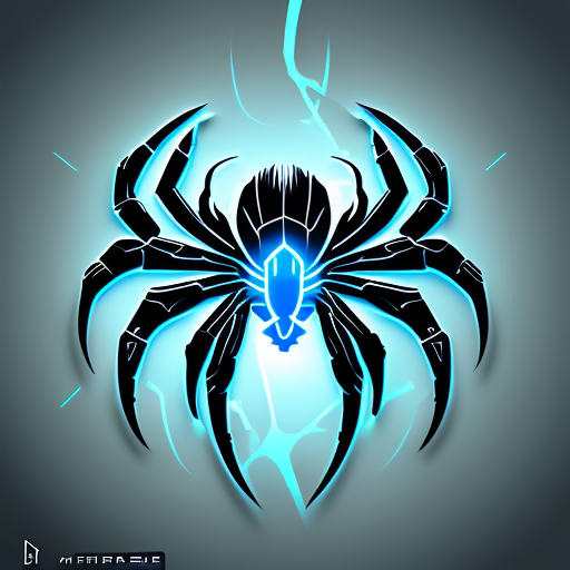 SilentKnight: futuristic spider logo