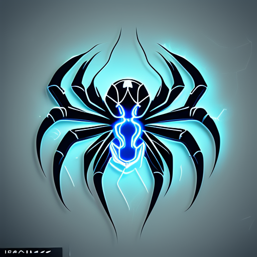 SilentKnight: futuristic spider logo