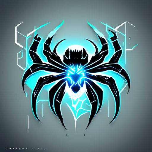 SilentKnight: futuristic spider logo