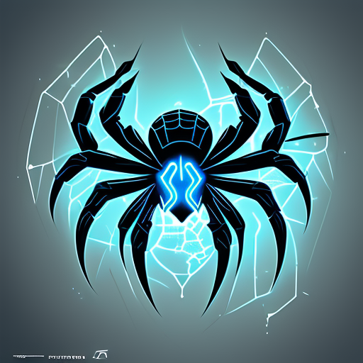 SilentKnight: futuristic spider logo