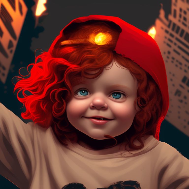 oblong-whale542: children, long red curly hair, smiling, ((((ugly ...