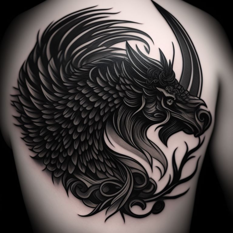 Pegasus Chest Tattoo