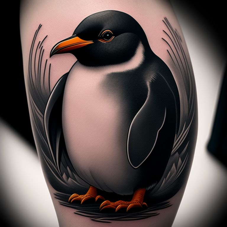 New School Evil Bird Tattoo