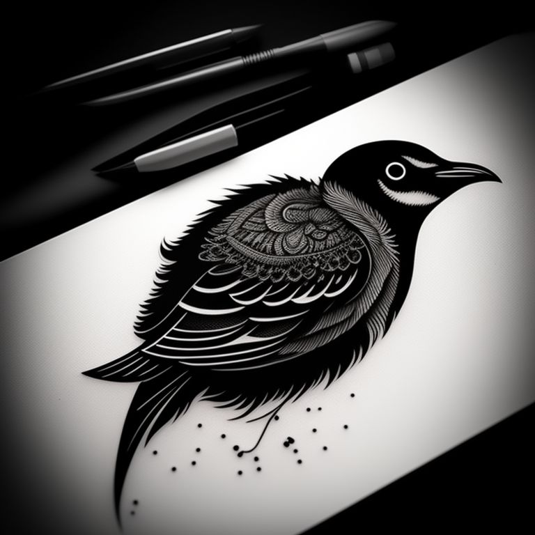 Evil Crow Drawing