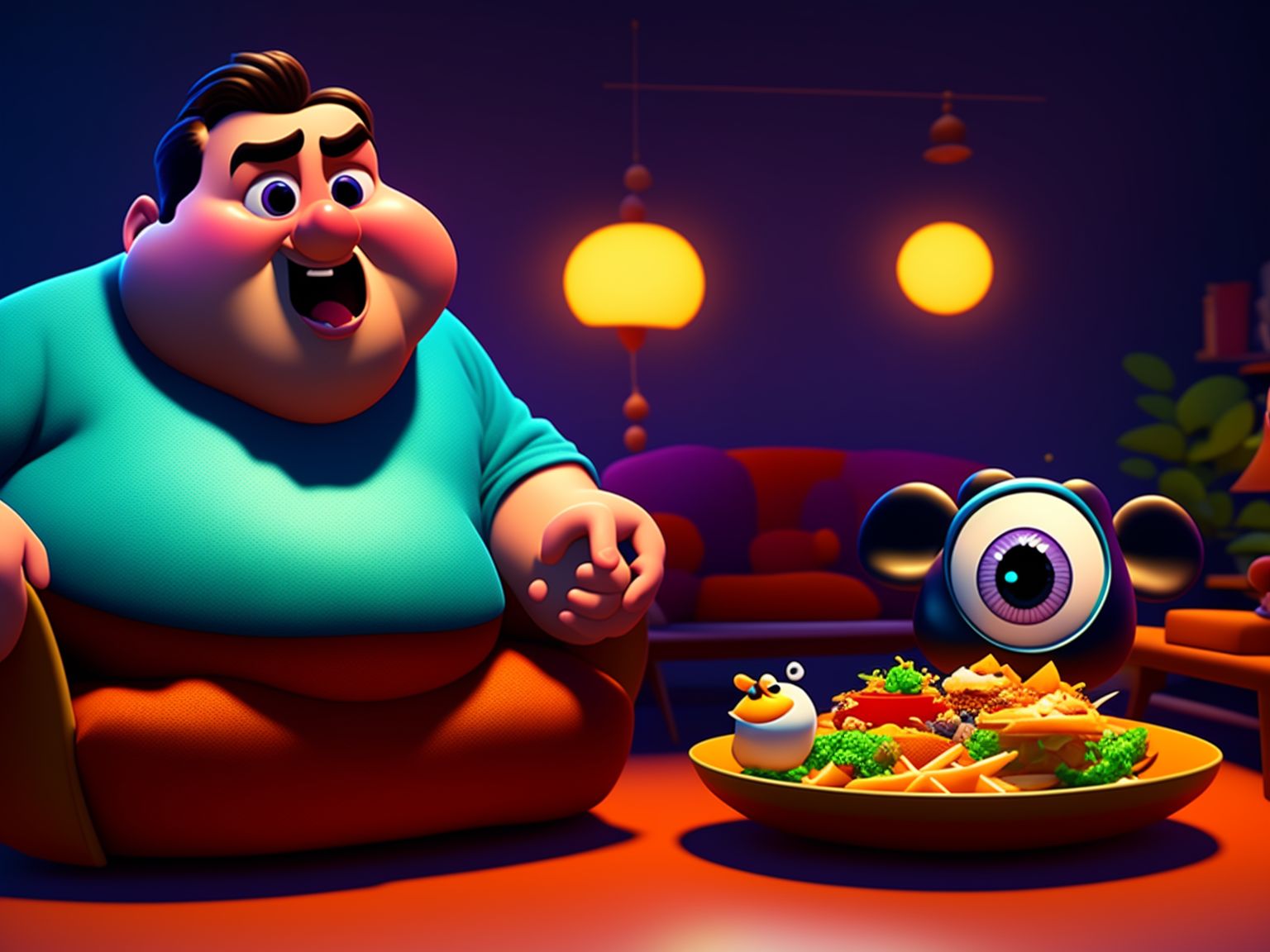 Fat Disney Male Facial Expressions