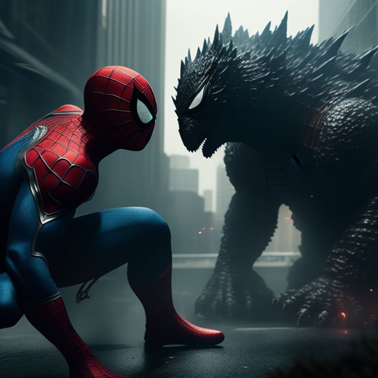 Godzilla Vs Spiderman