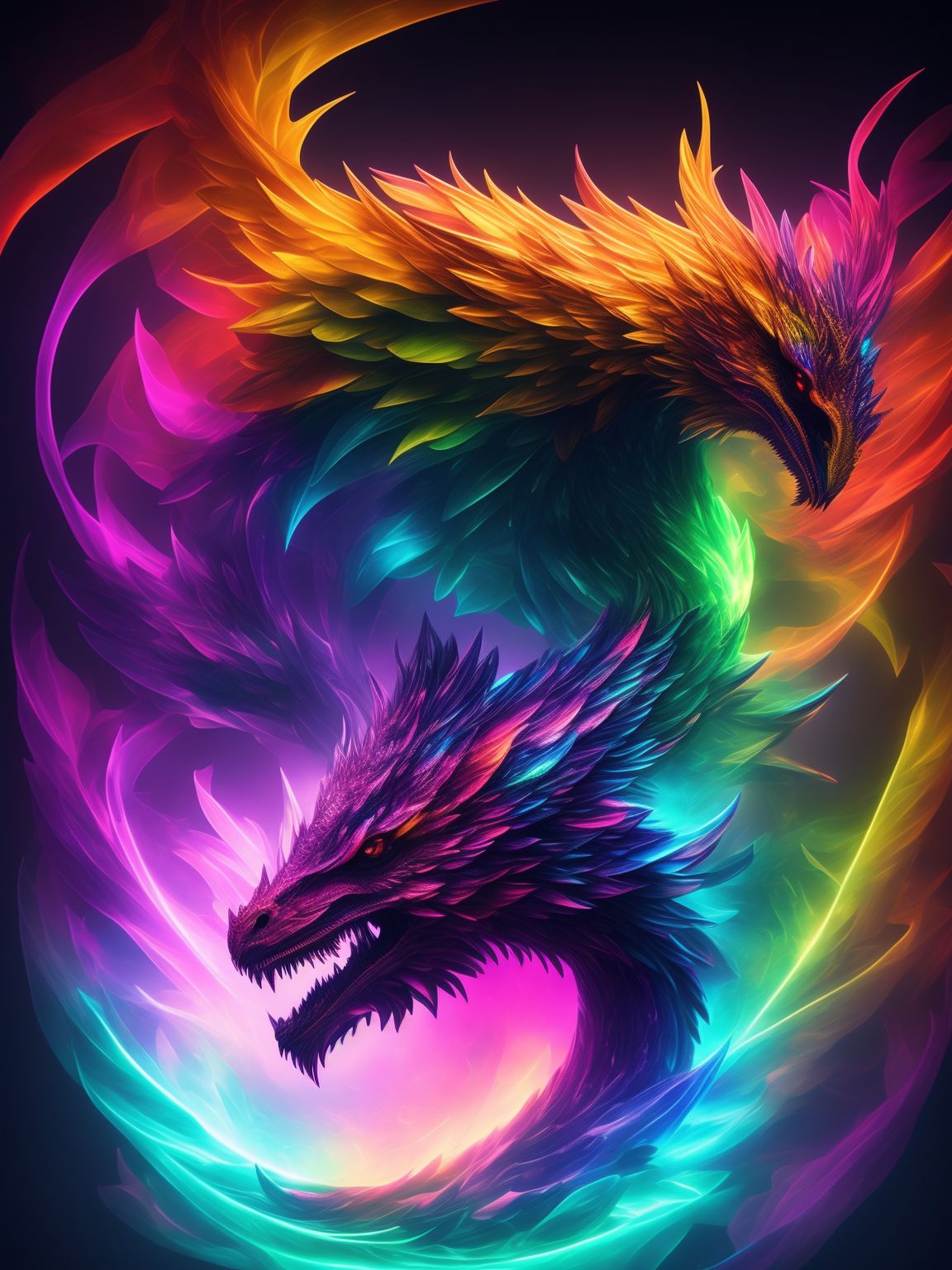 Rainbow Dragon Wallpaper