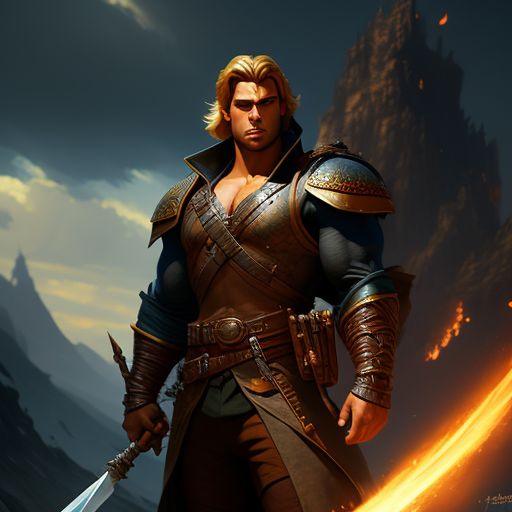 CamillaKr: illustration of blonde haired male rogue holding a white ...