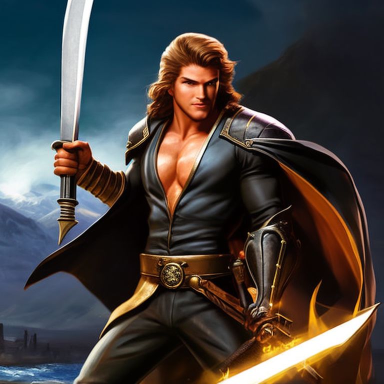 CamillaKr: illustration of blonde haired male rogue holding a white ...