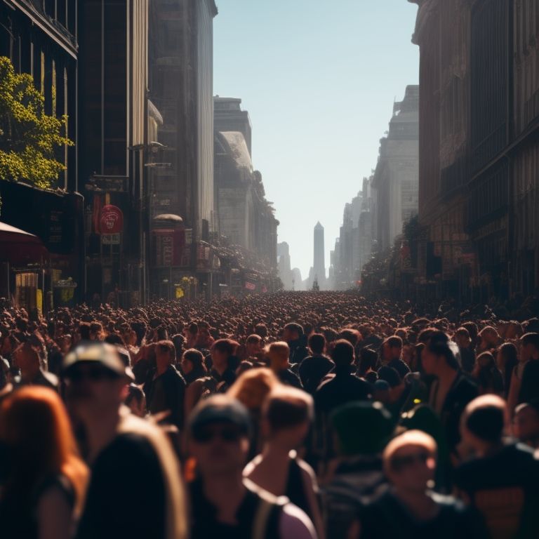 Scared Crowd Running