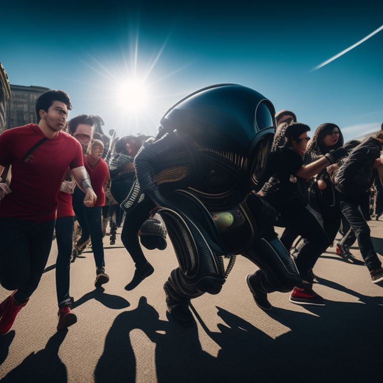 People Running Scared