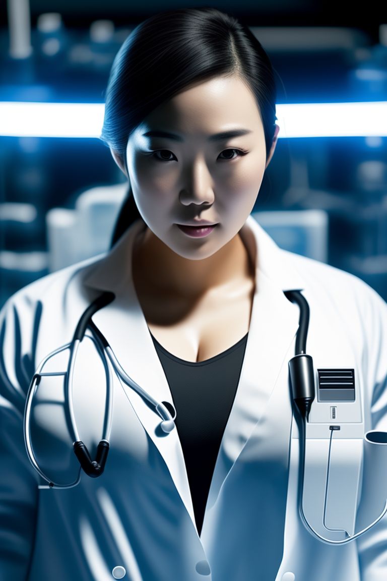 Dramidia: Bionic torso in a lab coat, Body positive thicc Asian ...