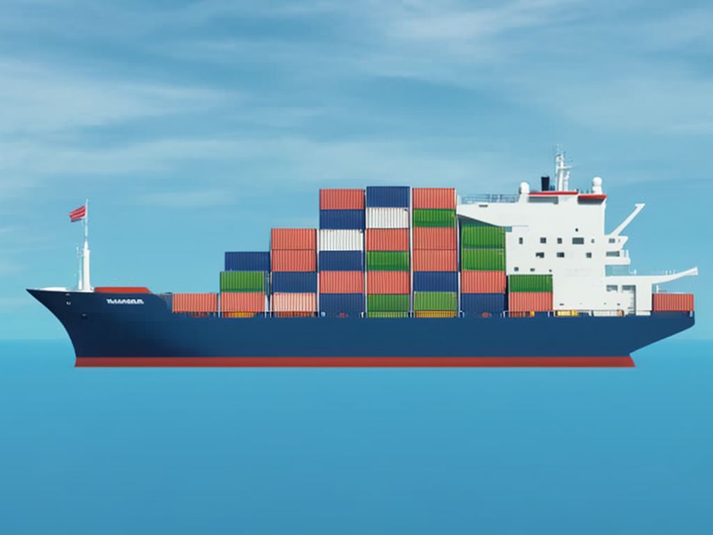 Cargo Ship Side View