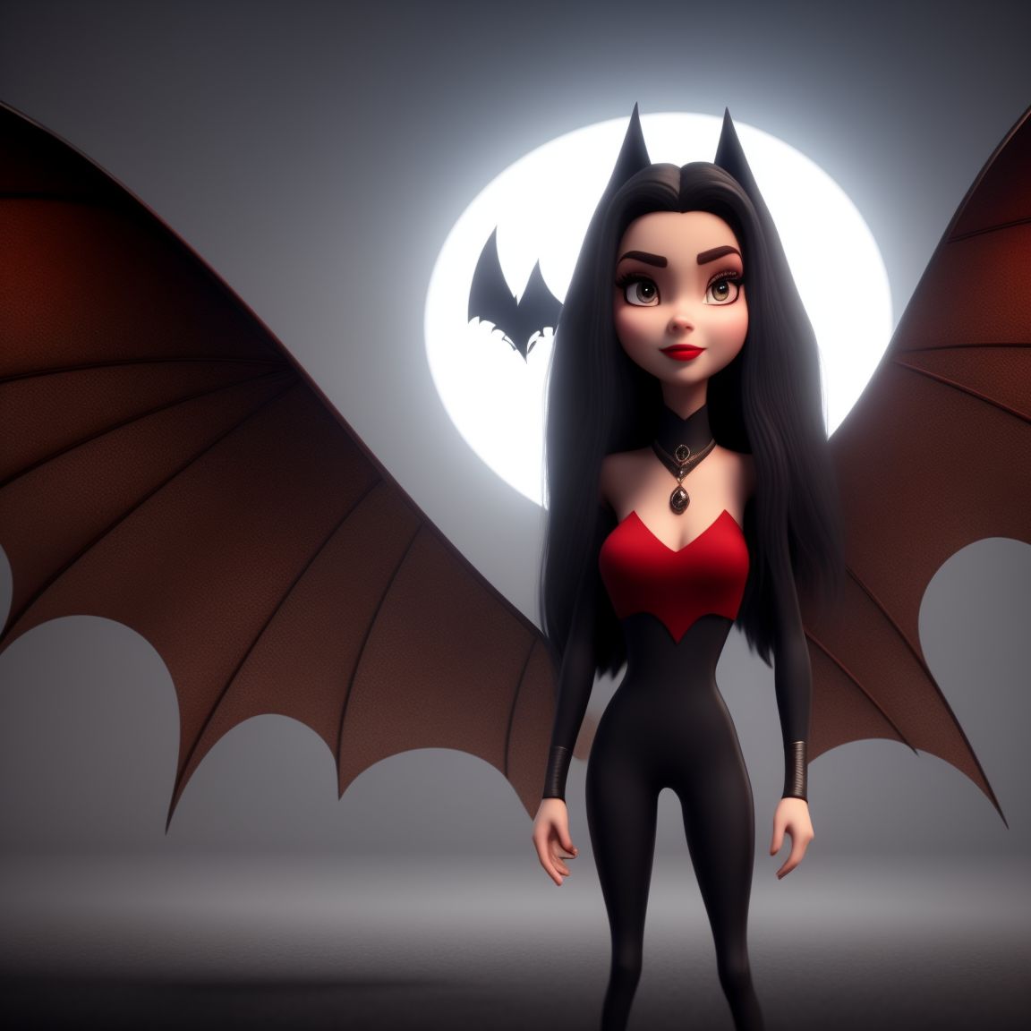 wavy-spider973: A female vampire that is combined with a bat, with ...