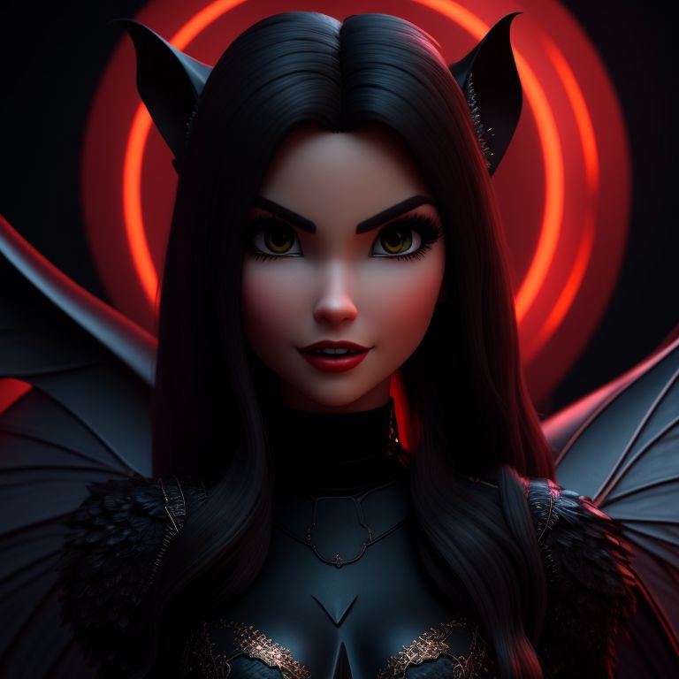 wavy-spider973: A female vampire that is combined with a bat, with ...