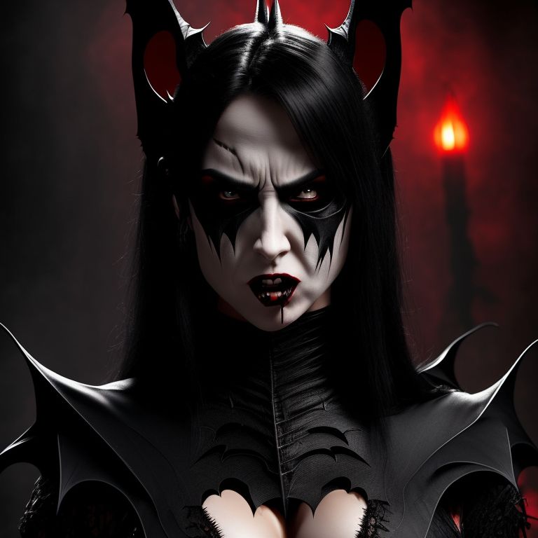 wavy-spider973: A female vampire that is combined with a bat, with ...