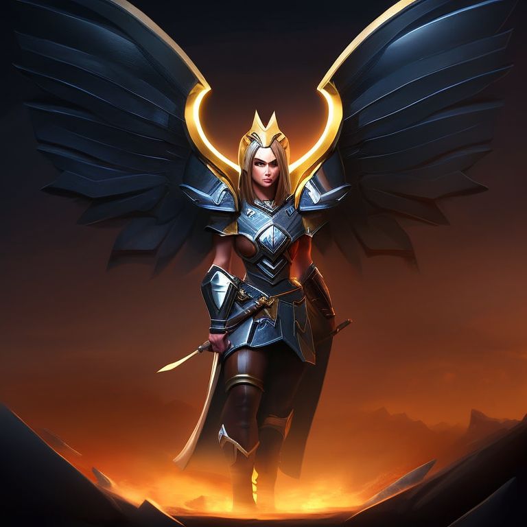 shy-gull744: logo plate armor anthropomorphic dog valkyrie