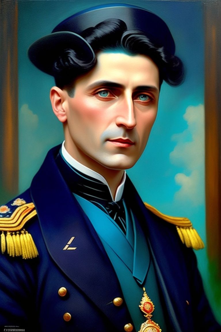 bouncy-mule791: Corneliu Zelea Codreanu in the art style of Viktor ...