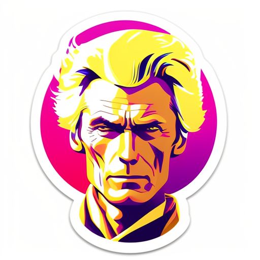 red-duck300: clint eastwood as "blondie" in the 70's Western , Sticker ...