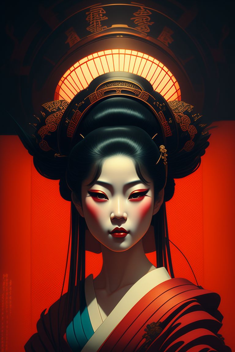 Geisha Wallpaper Art