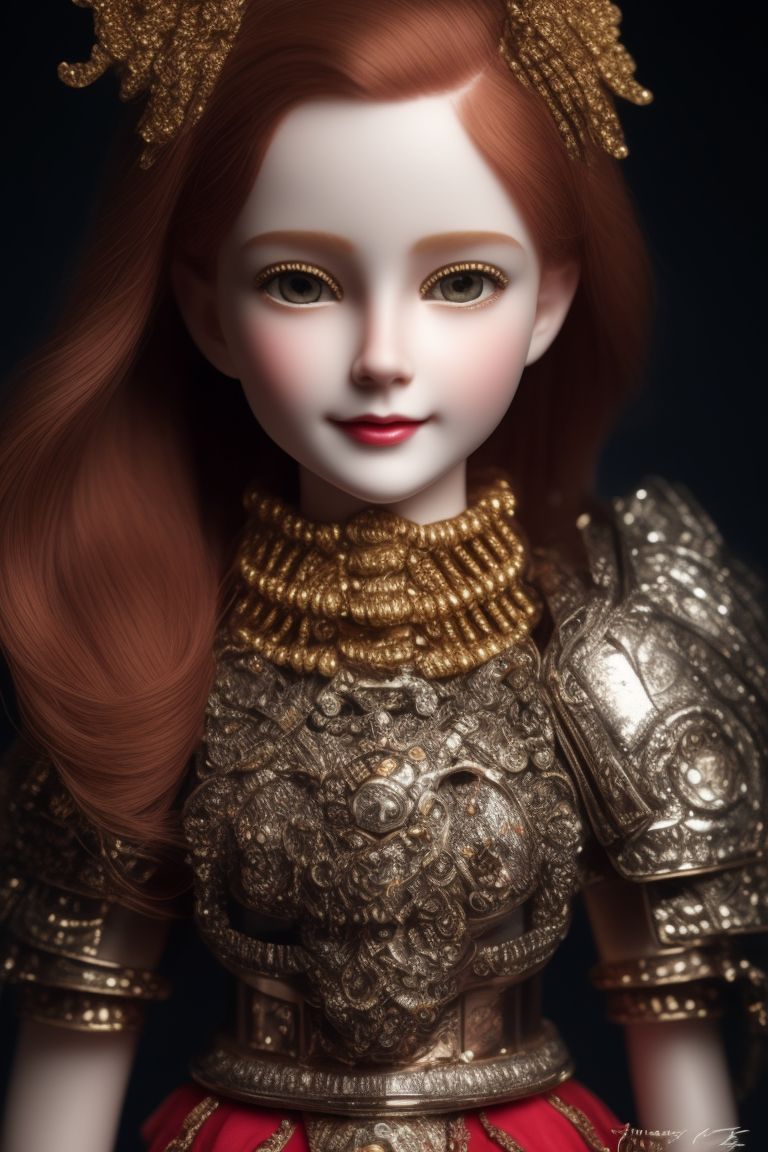 JWV: Super Cute redhair girl smiling in a knight armour, very high ...