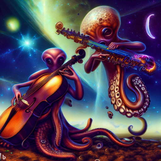 GiMi3NC4: Octopus violinist & Alien saxophonist, Singing & dansing ...