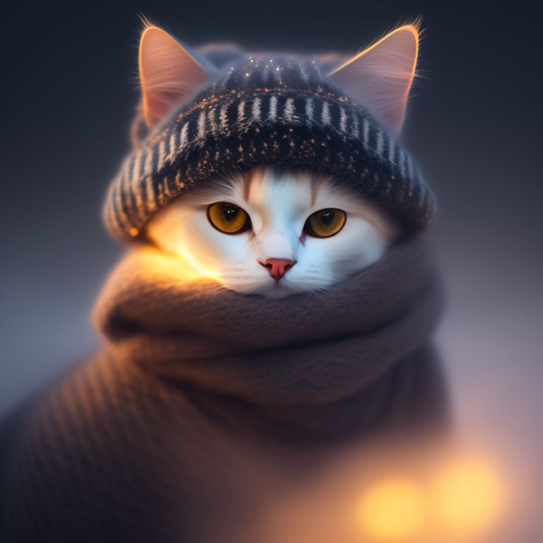 Bundled Up Cat