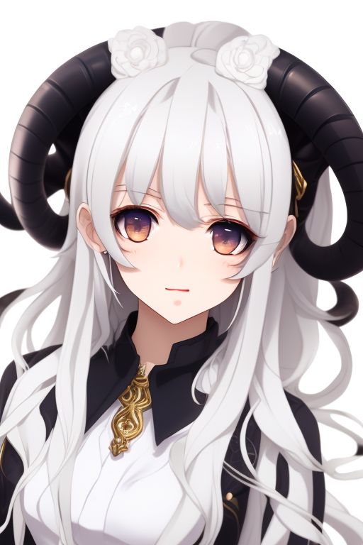 Anime Girl With Ram Horns