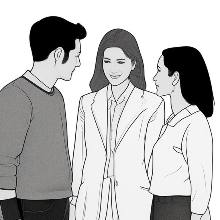 People Talking To Each Other Drawing