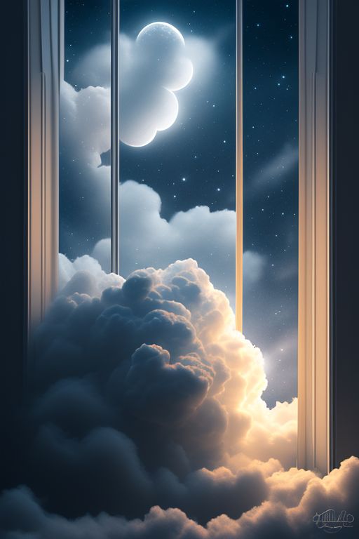 moral-turtle525: a white, fluffy cloud entering through a window during ...